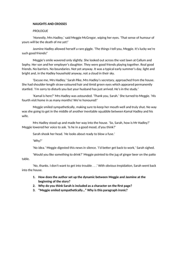 Noughts and Crosses Discussion and Writing KS3 | Teaching Resources