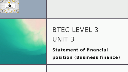 BTEC Business Level 3, Unit 3, Learning Aim F, Complete | Teaching ...