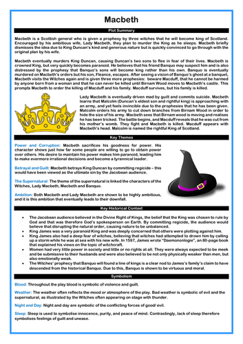 Macbeth Differentiated Reading Comprehension Task | Teaching Resources