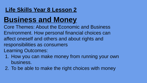 Year 8 Life Skills Lessons | Teaching Resources