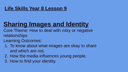 Year 8 Life Skills Lessons | Teaching Resources
