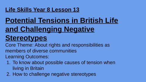 Year 8 Life Skills Lessons | Teaching Resources