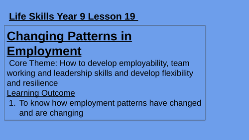 Year 9 Life Skills Lessons | Teaching Resources