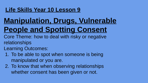 Year 10 Life Skills Lessons | Teaching Resources