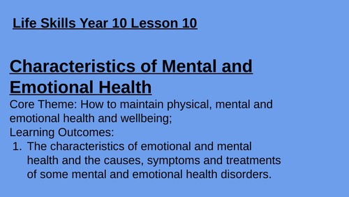Year 10 Life Skills Lessons | Teaching Resources
