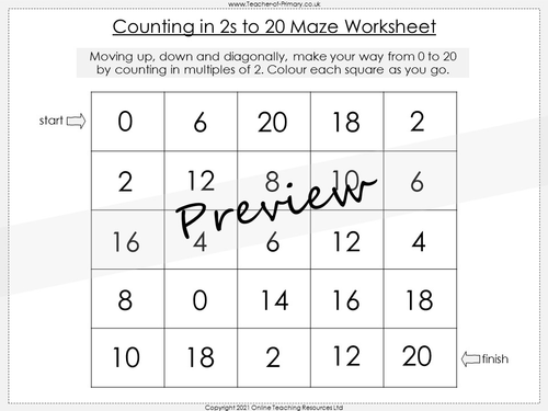 Counting in 2s to 20 | Teaching Resources