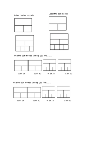 Fractions finding, whole, half & quarter | Teaching Resources
