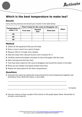 Activate B1 Cells - Movement of Substances (KS3) | Teaching Resources