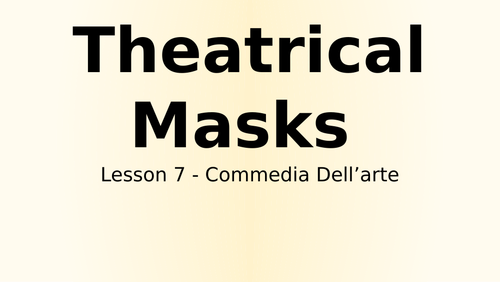 KS3 - Masks in Art - Theatrical Masks | Teaching Resources