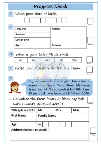 Functional Skills English - Entry Level 2 Writing - Form Filling ...