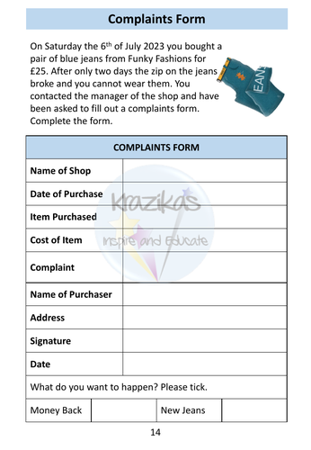 Functional Skills English - Entry Level 2 Writing - Form Filling ...
