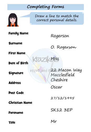 Functional Skills English - Entry Level 2 Writing - Form Filling ...