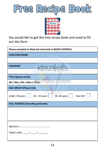 Functional Skills English - Entry Level 2 Writing - Form Filling ...