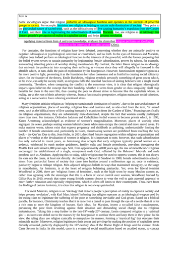 AQA A-level Sociology: Beliefs of Sociology - 20 Markers Topics 1-4 ...