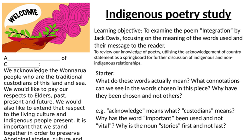 "Honey Spot" by Jack Davis | Teaching Resources