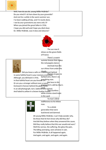 KS3 SOW: War / Conflict / Poetry | Teaching Resources