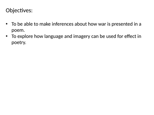 KS3 SOW: War / Conflict / Poetry | Teaching Resources