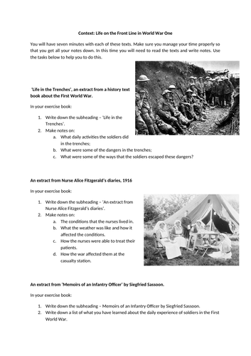KS3 SOW: War / Conflict / Poetry | Teaching Resources