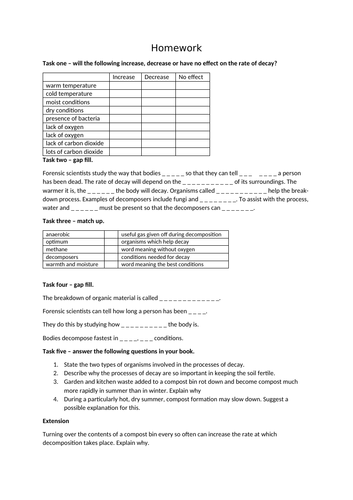 AQA GCSE Biology (9-1) B17 Organising an ecosystem - B17.4 Rates of ...