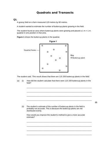 AQA GCSE Biology (9-1) B16.3 Distribution and abundance + Required ...