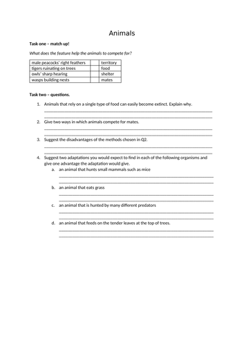 AQA GCSE Biology (9-1) B16.4-5 Competition in animals and plants - FULL ...