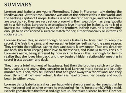 'Isabella, or the Pot of Basil' by Keats - Complete Revision Guide ...