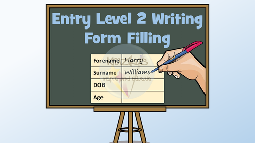 Functional Skills English - Entry Level 2 - Writing - Form Filling ...