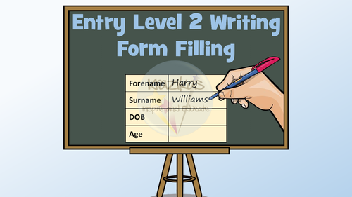 Functional Skills English - Entry Level 2 - Writing - Form Filling ...