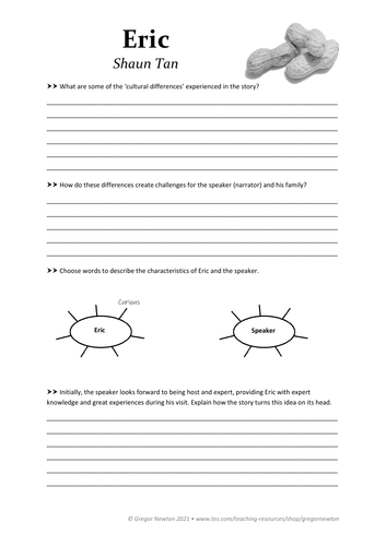 Eric - Shaun Tan - Worksheets | Teaching Resources