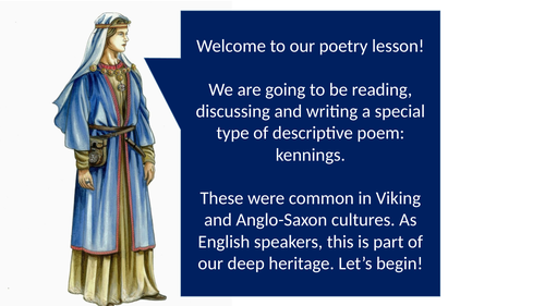 Poetry Kennings reading and writing English literacy KS2 KS3 Anglo ...