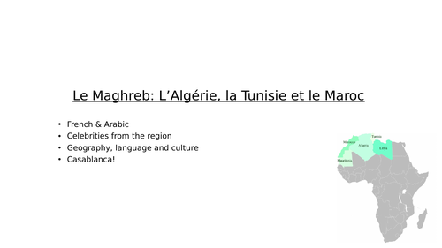 Le monde francophone project (5 lessons) | Teaching Resources