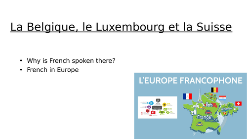 Le monde francophone project (5 lessons) | Teaching Resources