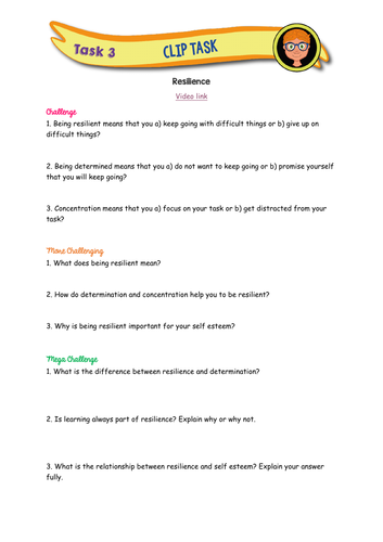 Resilience, setbacks and unhelpful thinking | Teaching Resources