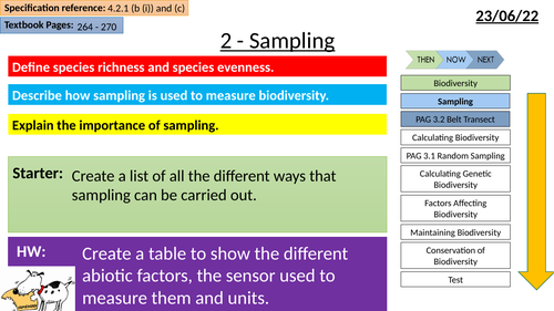 Sampling OCR A Bio | Teaching Resources