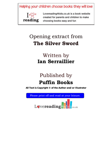 The Silver Sword - Whole Class Reading Session! | Teaching Resources