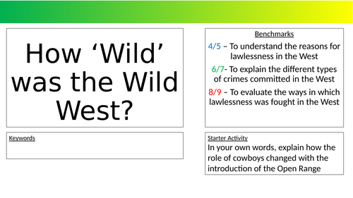 Edexcel GCSE American West Module pack | Teaching Resources