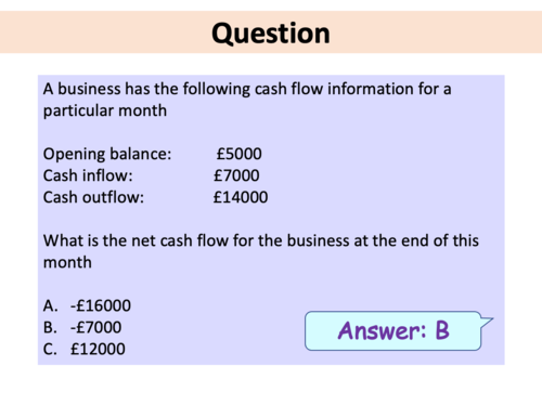 Cash and Cash Flow - GCSE (9-1) Business | Teaching Resources