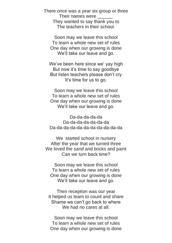 Leavers Song - Wellerman Sea Shanty | Teaching Resources