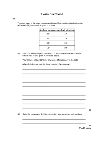 AQA GCSE Physics (9-1) - P14 Light - P14.2 - Refraction of light FULL ...