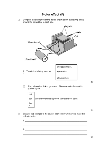 AQA GCSE Physics (9-1) - P15.4 The motor effect FULL LESSON | Teaching ...