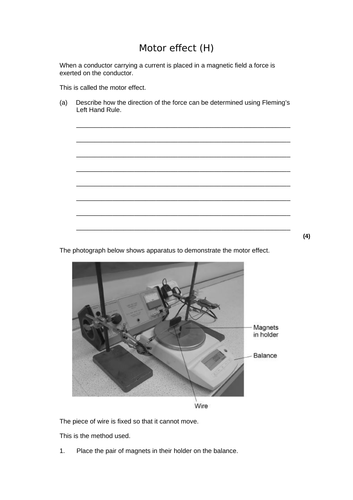AQA GCSE Physics (9-1) - P15.4 The motor effect FULL LESSON | Teaching ...