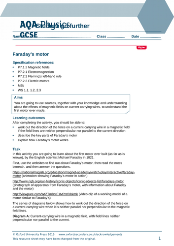 AQA GCSE Physics (9-1) - P15.4 The motor effect FULL LESSON | Teaching ...
