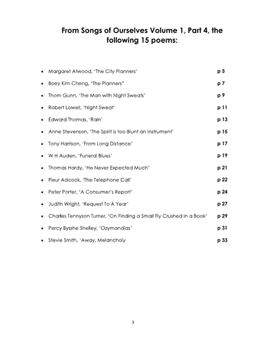 Songs of Ourselves - Volume 1 Part 4 - CIE 2023-25 - All Poems Analysed ...