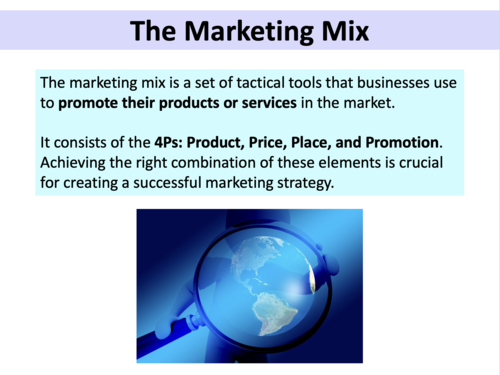 The Marketing Mix - GCSE (9-1) Business | Teaching Resources