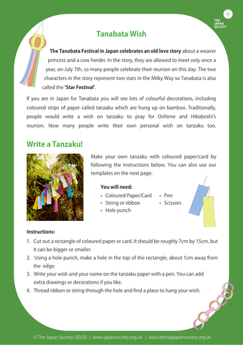 Tanabata, the Star Festival of Japan | Teaching Resources