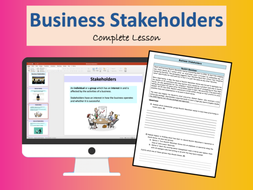Stakeholders - GCSE (9-1) Business | Teaching Resources