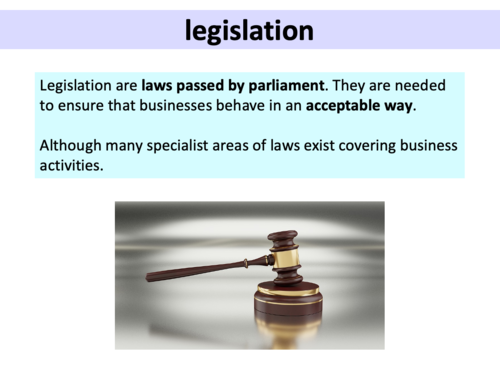 Legislation - GCSE (9-1) Business | Teaching Resources