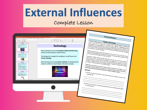 External Influences - GCSE (9-1) Business | Teaching Resources