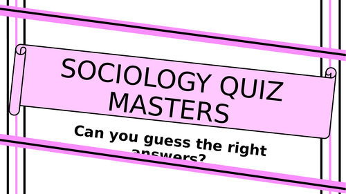 Sociology quiz - research methods KS4/KS5 | Teaching Resources