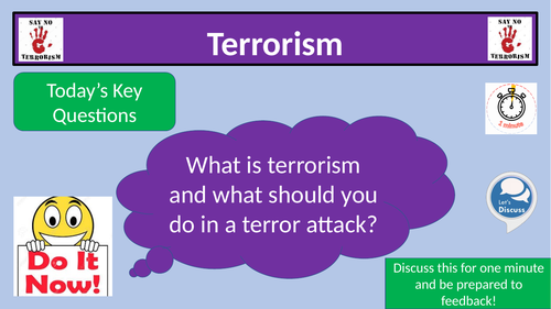 Terrorism - What to do in a terror attack? Assembly, Tutor Time, PSHE ...